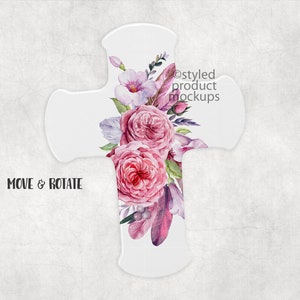 Dye Sublimation Ceramic Cross Mockup | Add Your Own Image and ...