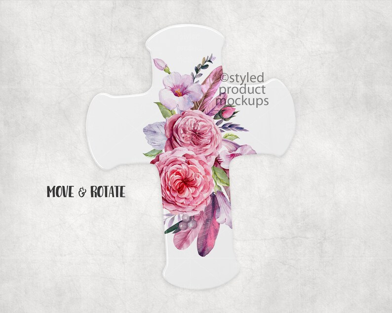 Dye Sublimation Ceramic Cross Mockup Add Your Own Image and | Etsy