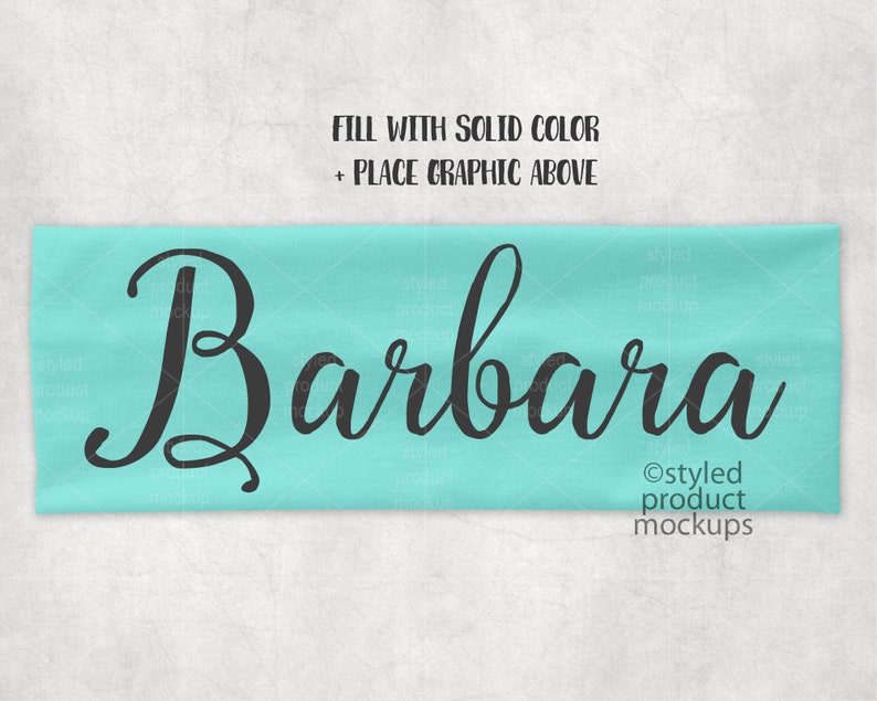Wide Stretchy Headband Mockup | Add Your Own Image and Background - Etsy