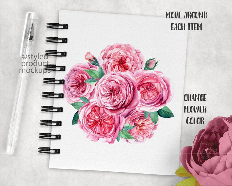 Dye Sublimation 4x6 Small Spiral Fabric Notebook Mockup Add - Etsy