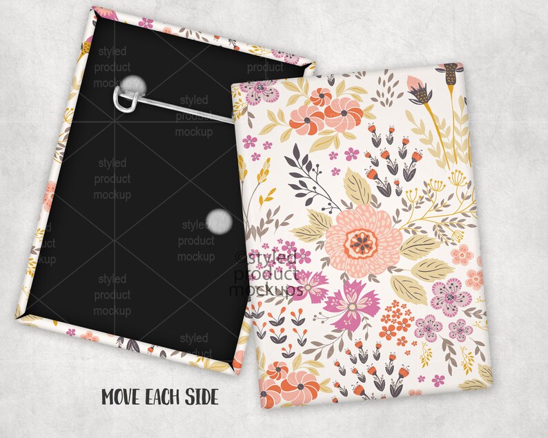 Button With Pin Back Rectangle Mockup Add Your Own Image and - Etsy