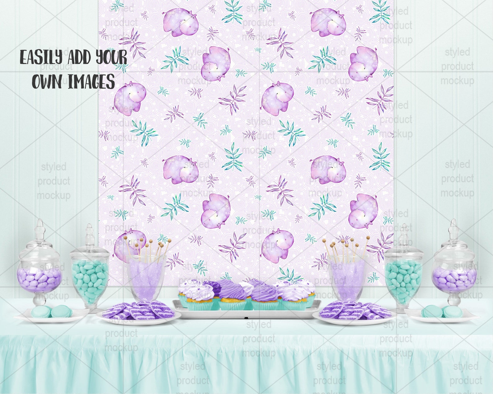 Party Dessert Buffet Table Backdrop Mockup - Etsy
