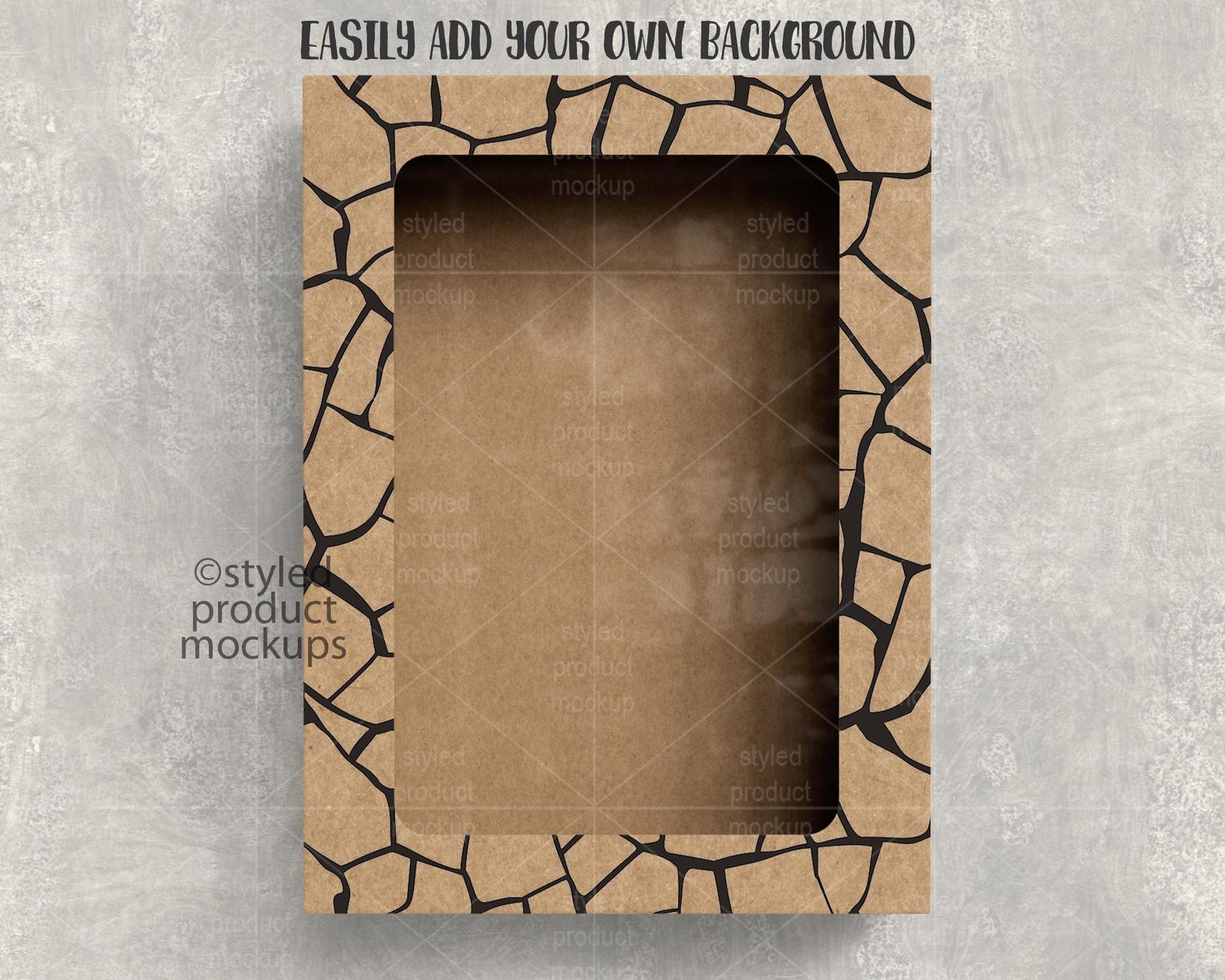 Greeting Card Box Mockup: Transparent Window, Photoshop PSD, Canva ...