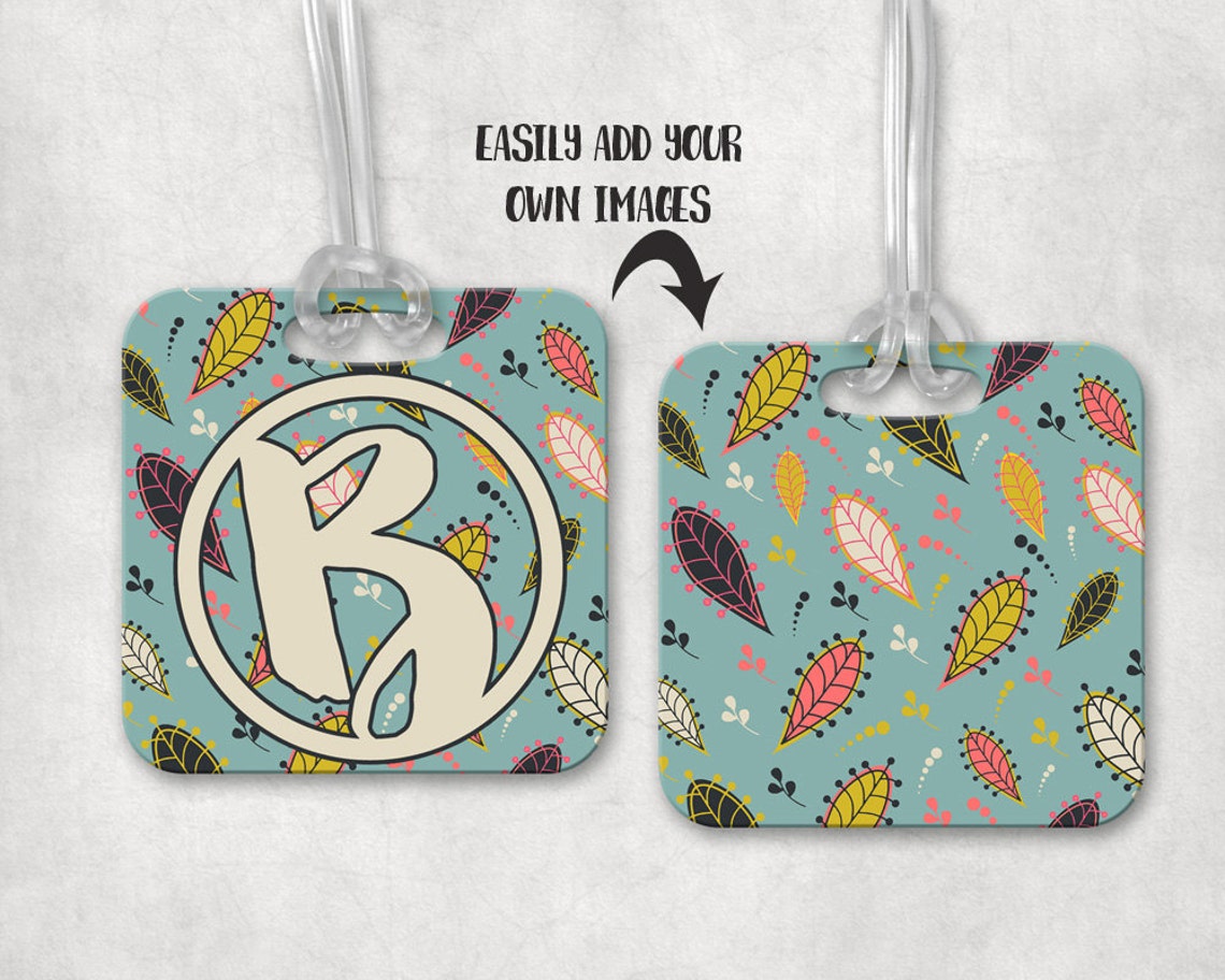 Square Luggage Tag Mockup Template Bag Tag Template - Etsy