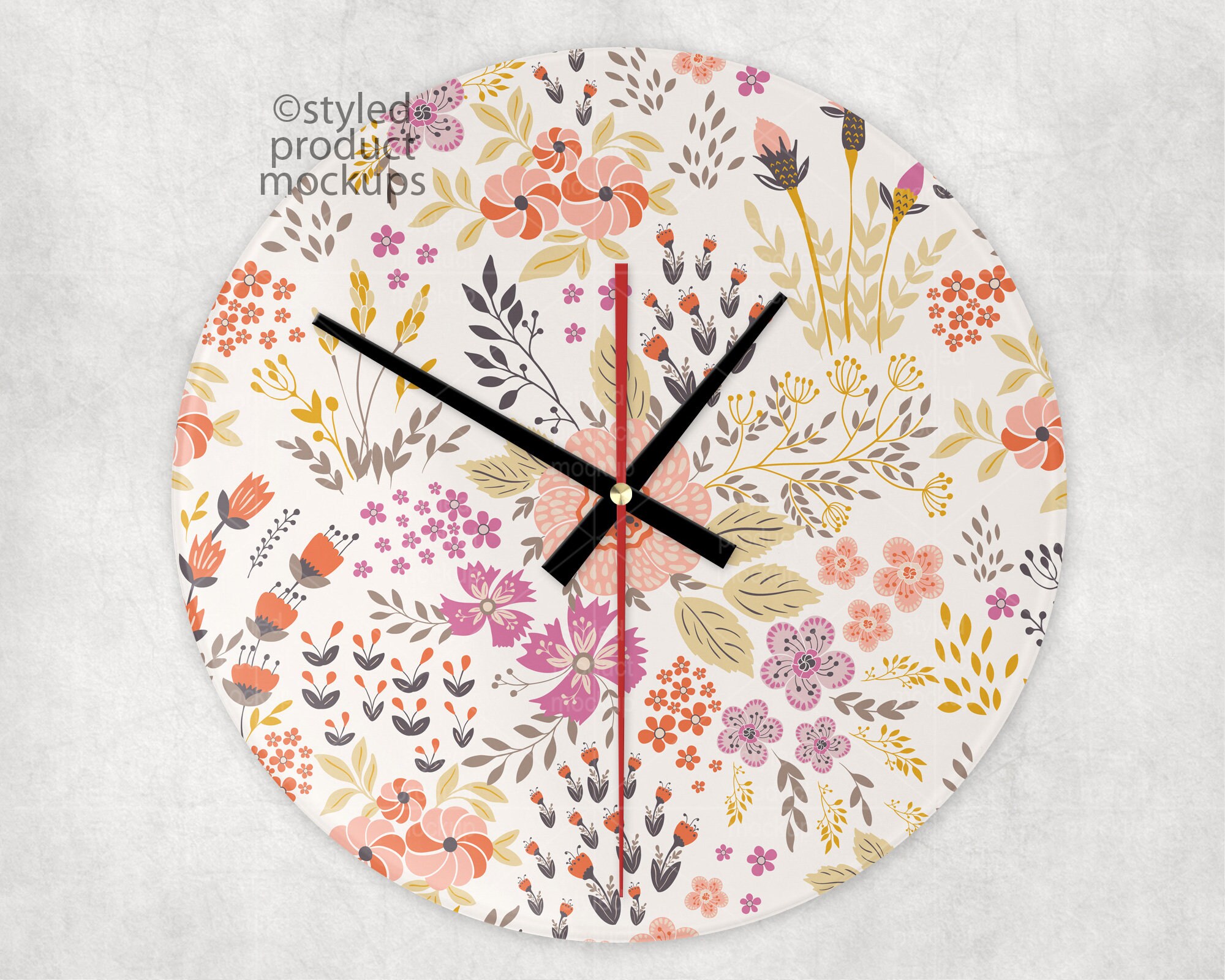 Dye Sublimation Round Glass Clock Mockup Add Your Own Image - Etsy