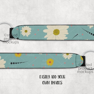 Dye Sublimation Fabric Key Fob Mockup Add Your Own Image and Background ...