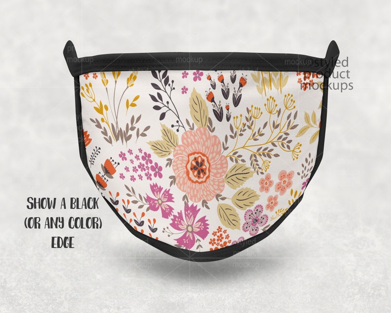 Dye sublimation face mask Mockup Add your own image and | Etsy