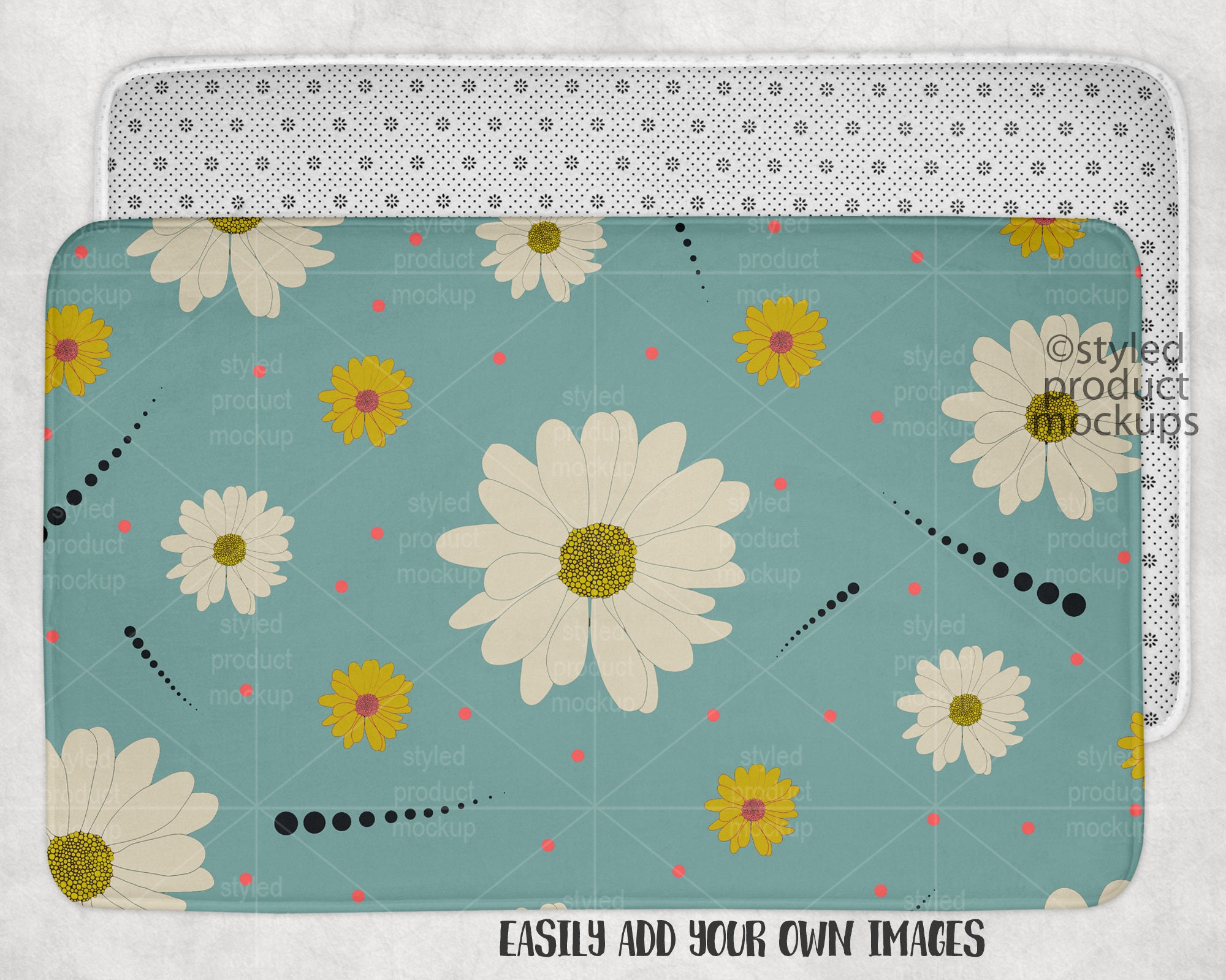 Dye Sublimation Large Rectangle Bath Mat Mockup Add Your Own - Etsy