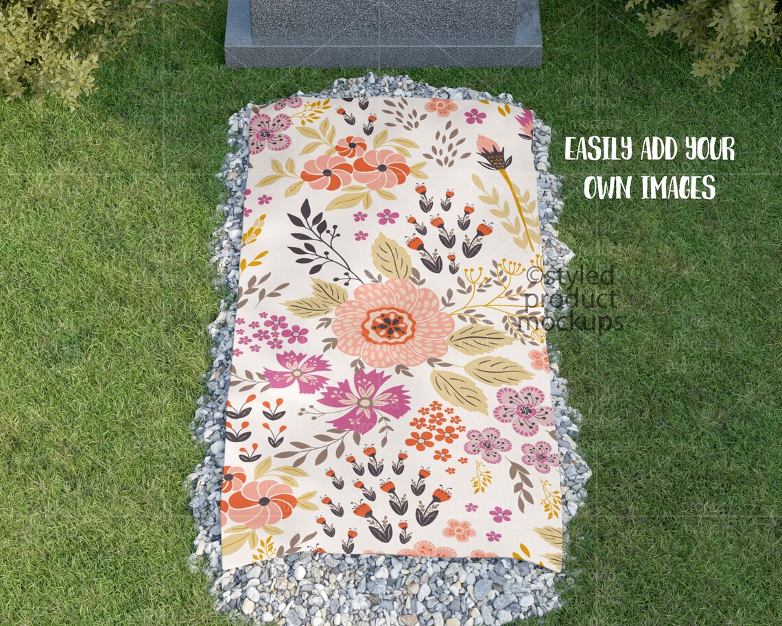 Dye Sublimation Memorial Grave Cover Blanket Mockup Add Your - Etsy