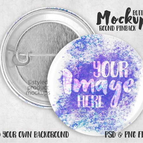 Multiple Button Front Mockup Template Add Your Own Image and - Etsy