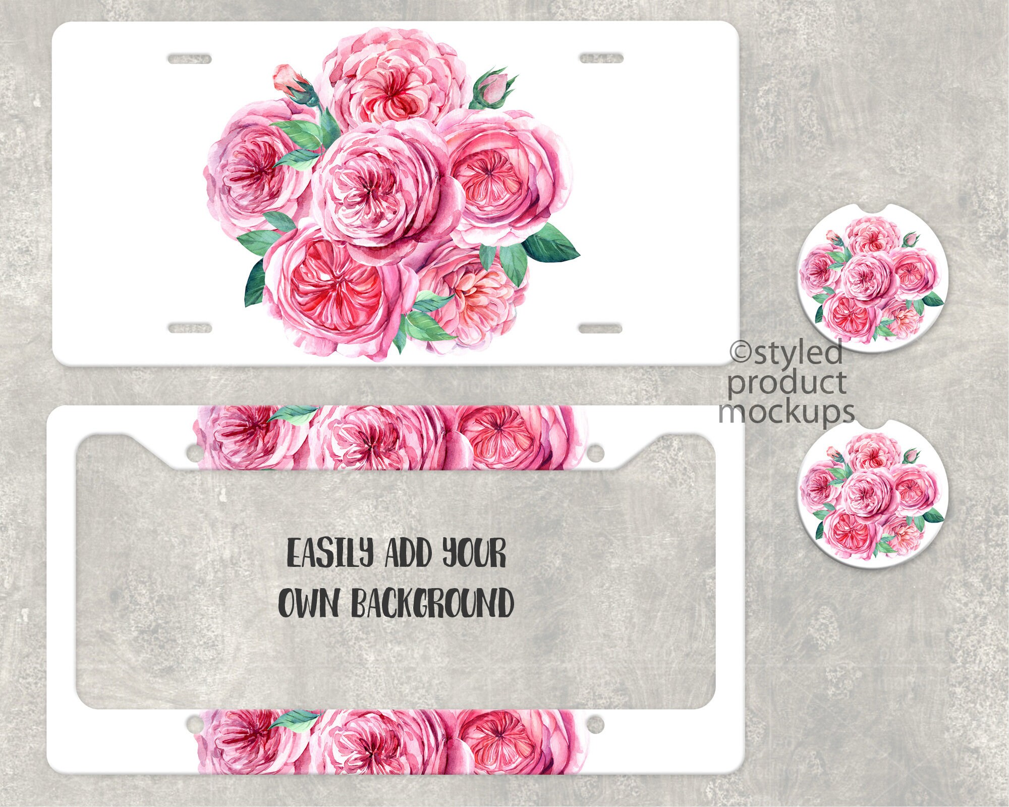 Dye Sublimation License Plate Frame and Car Coaster Set - Etsy