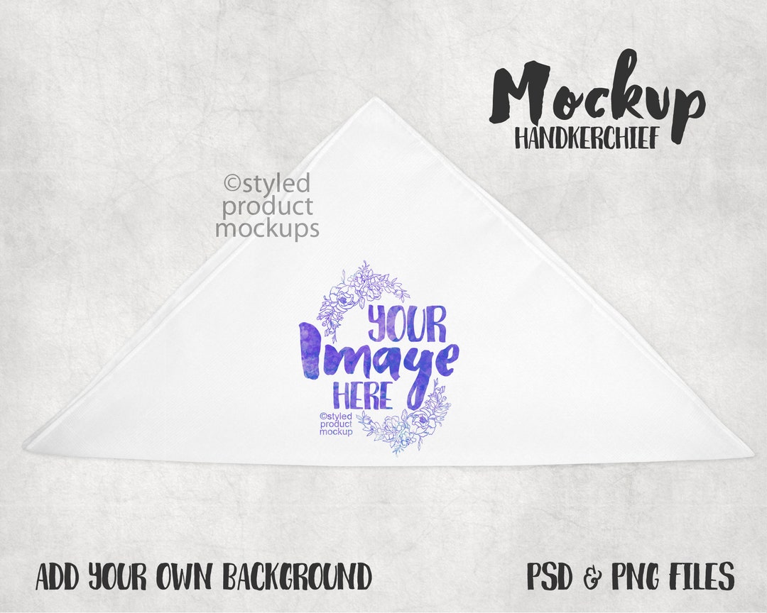 Dye Sublimation Handkerchief Folded in Half Mockup | Add Your Own Image ...
