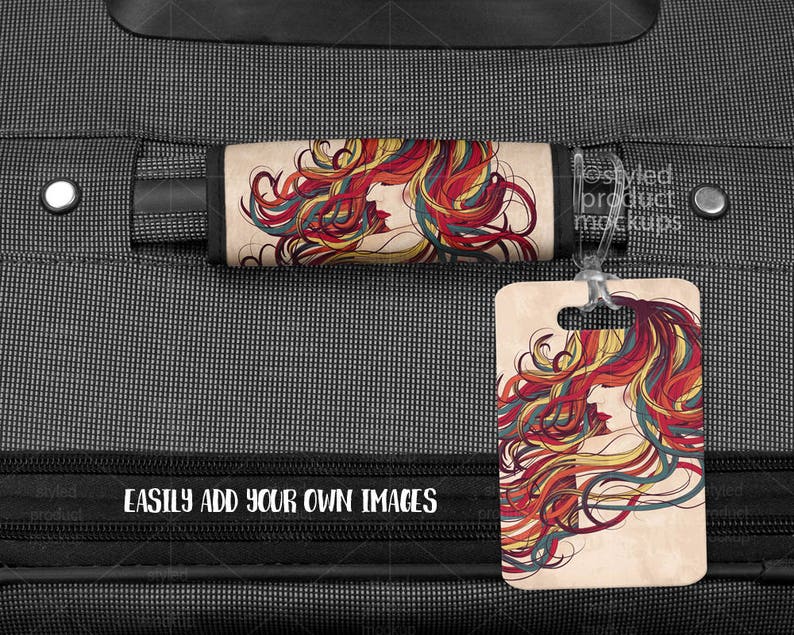 Sublimation Rectangle Luggage Tag and Wrap Mockup Template - Etsy