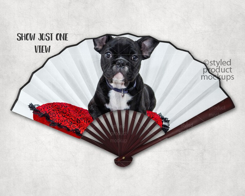 Dye Sublimation Folding Hand Fan Mockup Template Add Your - Etsy