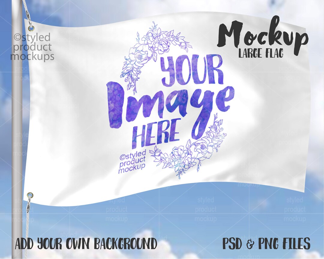 Dye Sublimation Large Flag on Pole Mockup Add Your Own Image - Etsy
