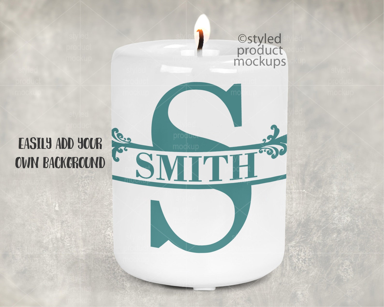 Dye Sublimation Tall Ceramic Tea Light Candle Holder Mockup - Etsy