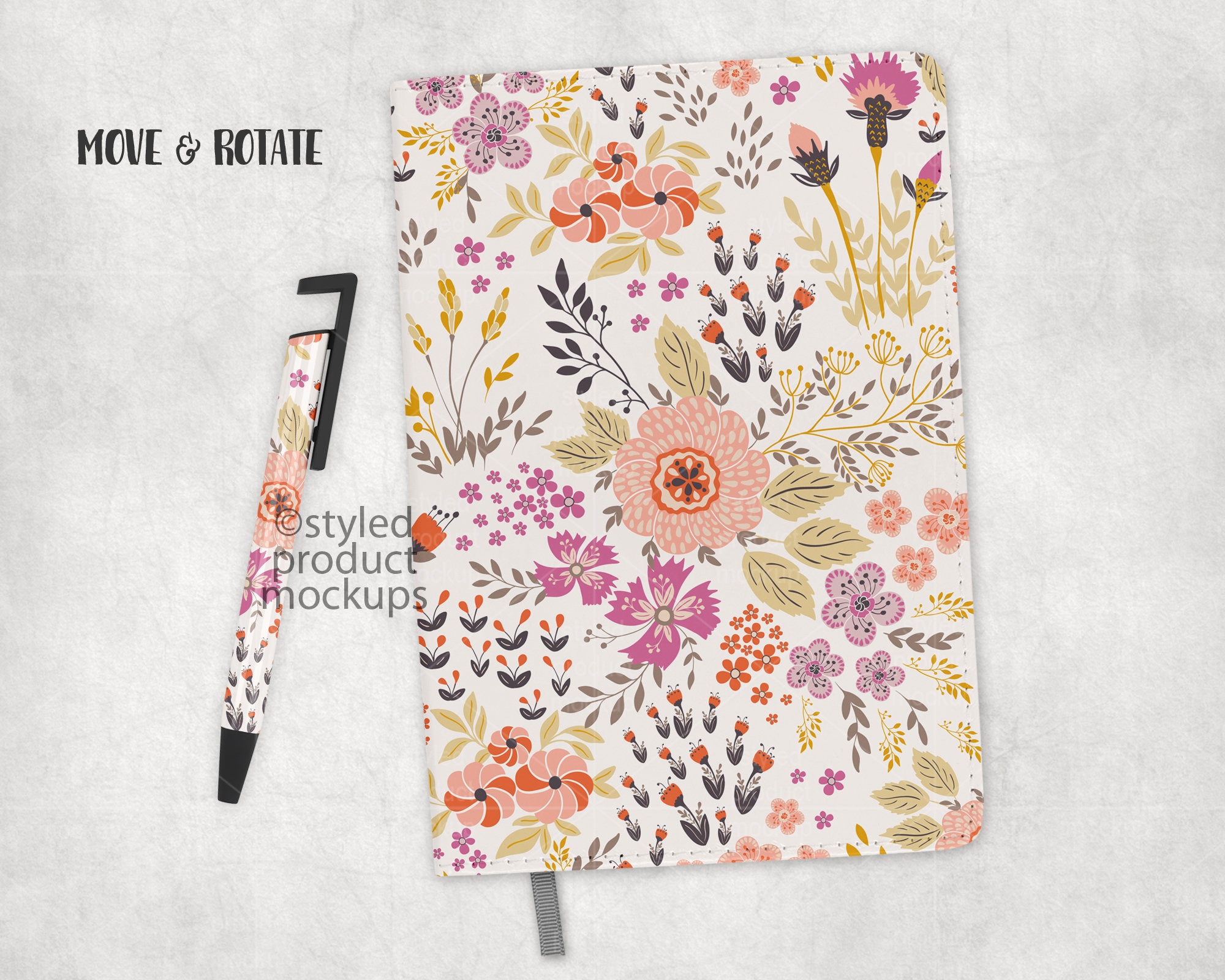 Dye Sublimation Leather Journal and Pen Set Mockup Add Your | Etsy