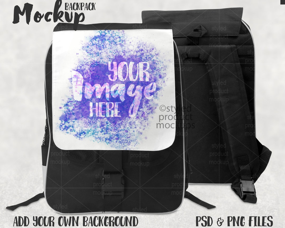 Dye Sublimation Large Backpack Mockup | Add Your Own Image and ...