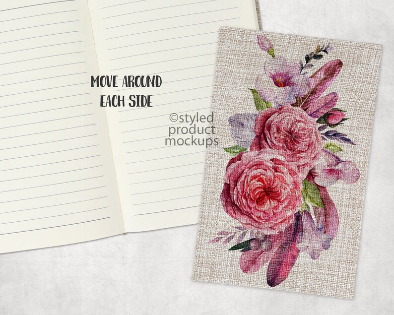Dye Sublimation Burlap Journal Mockup Add Your Own Image and - Etsy
