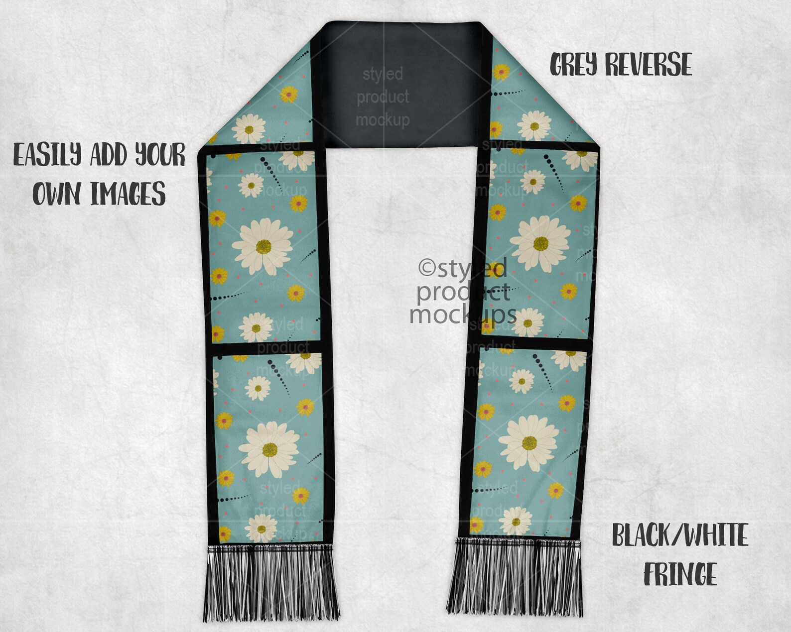 Dye Sublimation Panel Scarf Mockup | Add Your Own Image and Background ...