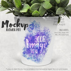 Dye Sublimation Flower Pot Mockup | Add Your Own Image and Background ...