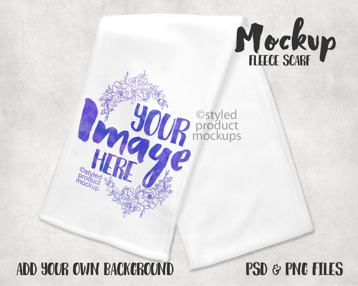 Dye Sublimation Fleece Scarf Mockup Add Your Own Image and - Etsy
