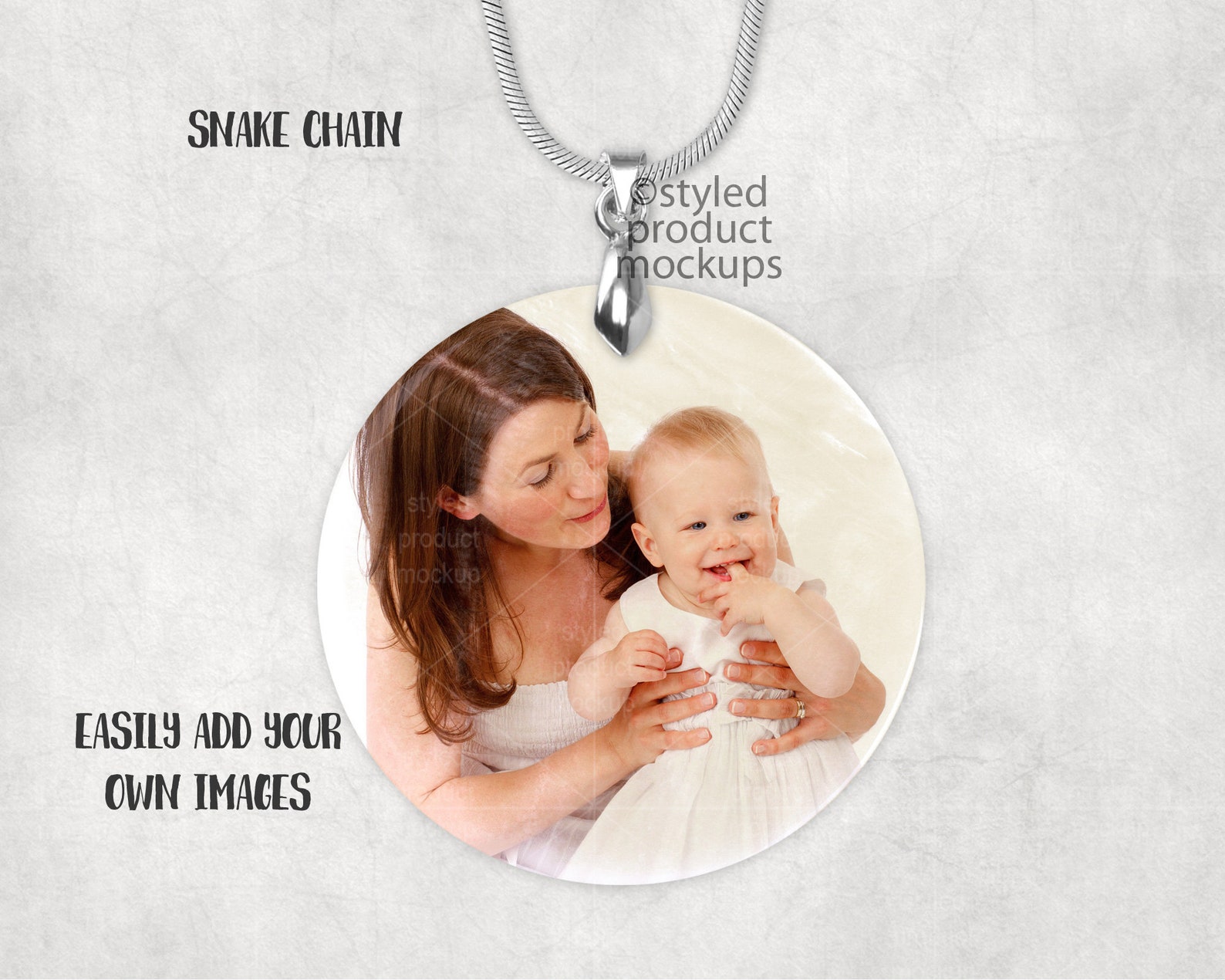 Dye Sublimation Round Natural Shell Pendant Mockup Add Your | Etsy