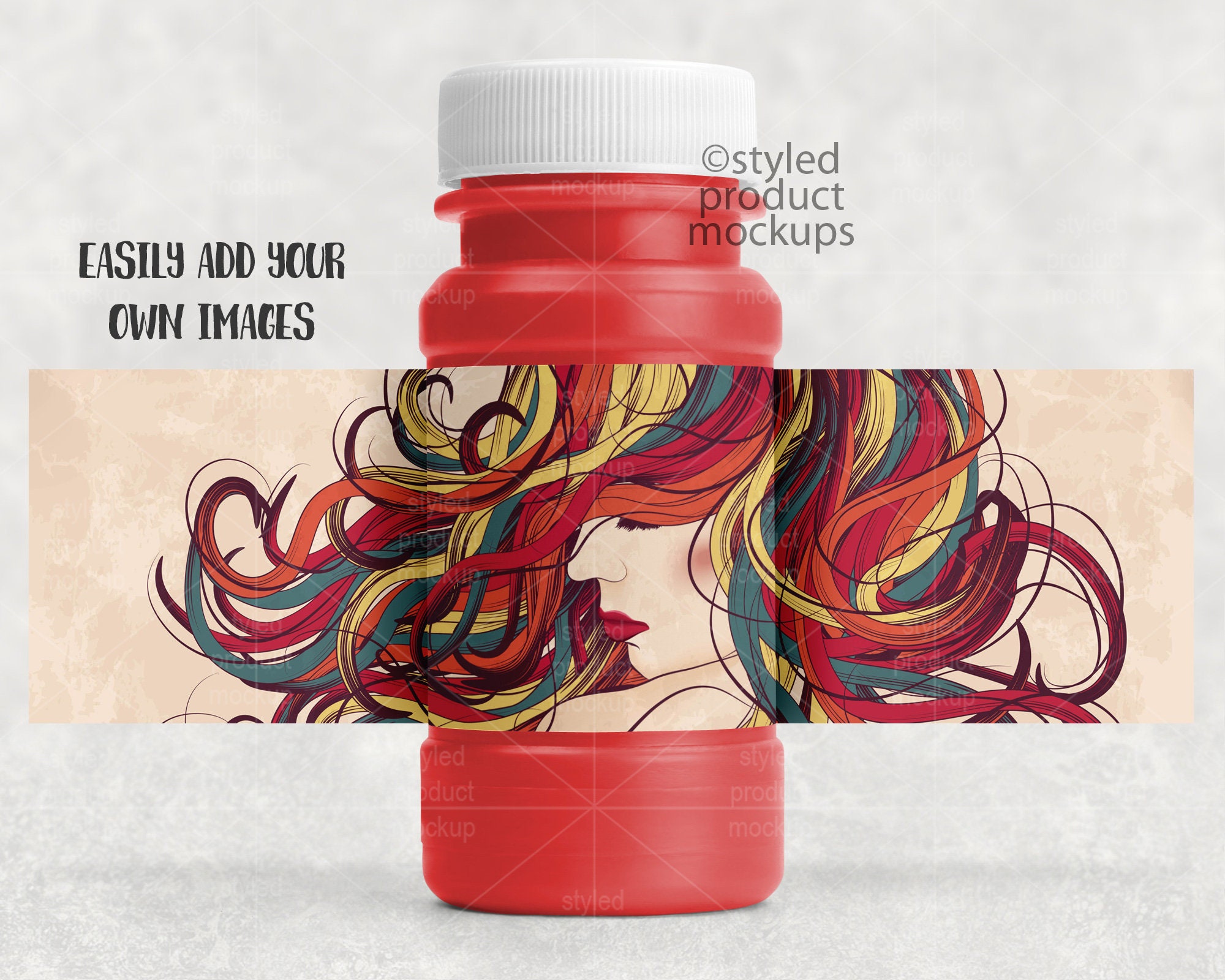 Party Favor Bubble Label Mockup | Add Your Own Image and Background ...