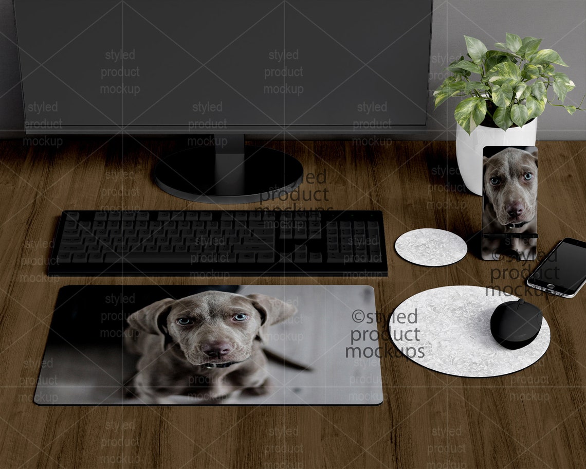 Dye Sublimation Computer Desk Set Mockup | Add Your Own Image - Etsy
