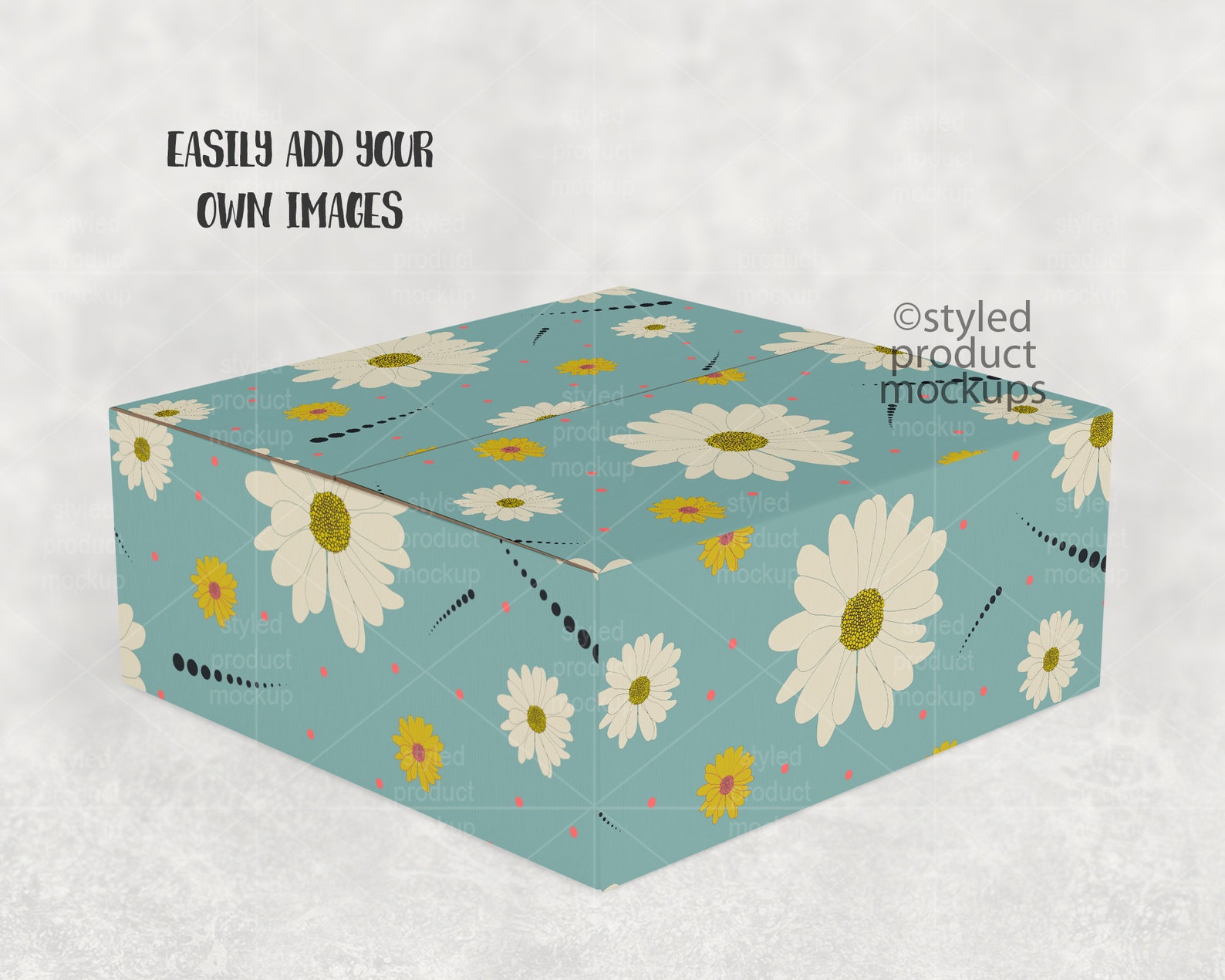 Basic Mailer Box Measuring 12x12x5 Mockup | Add Your Own Image and ...