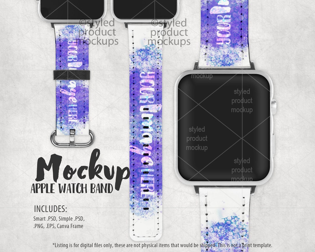 Dye Sublimation Apple Watch Band Mockup | Add Your Own Image and ...