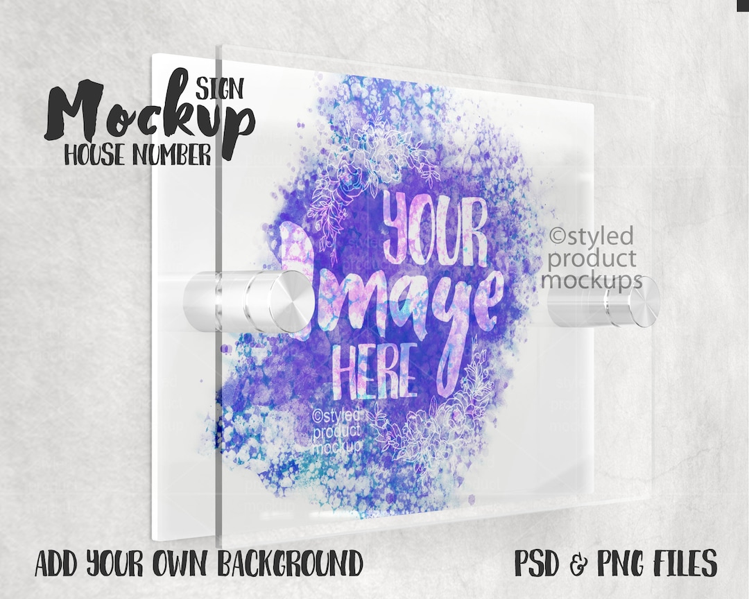 Dye Sublimation House Number Sign With Standoffs and Clear Acrylic ...