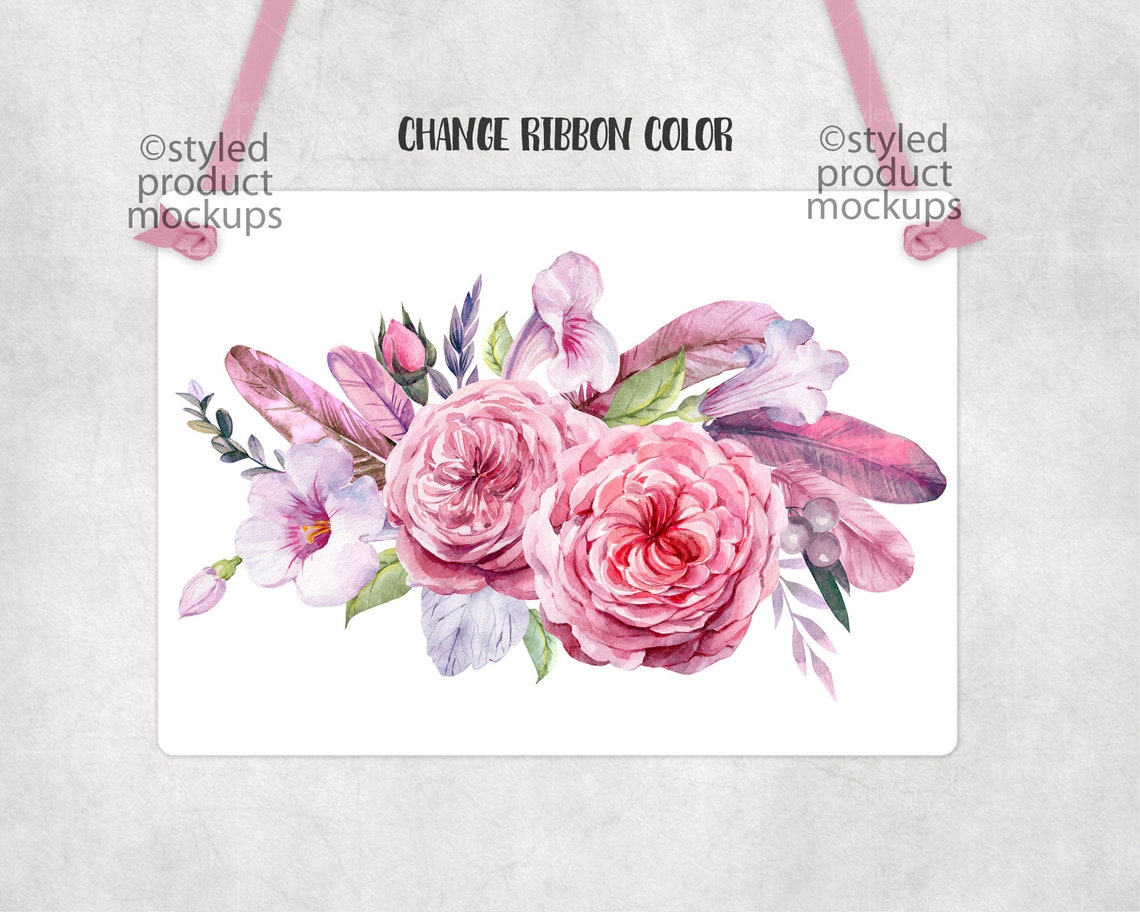 Dye Sublimation A4 Aluminum Hanging Sign Mockup | Add Your Own Image ...