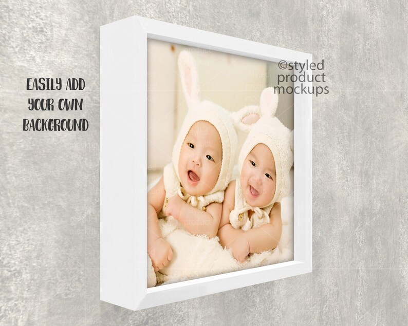 Dye Sublimation Wood 7x7 Inch Square Inset Photo Frame Mockup - Etsy