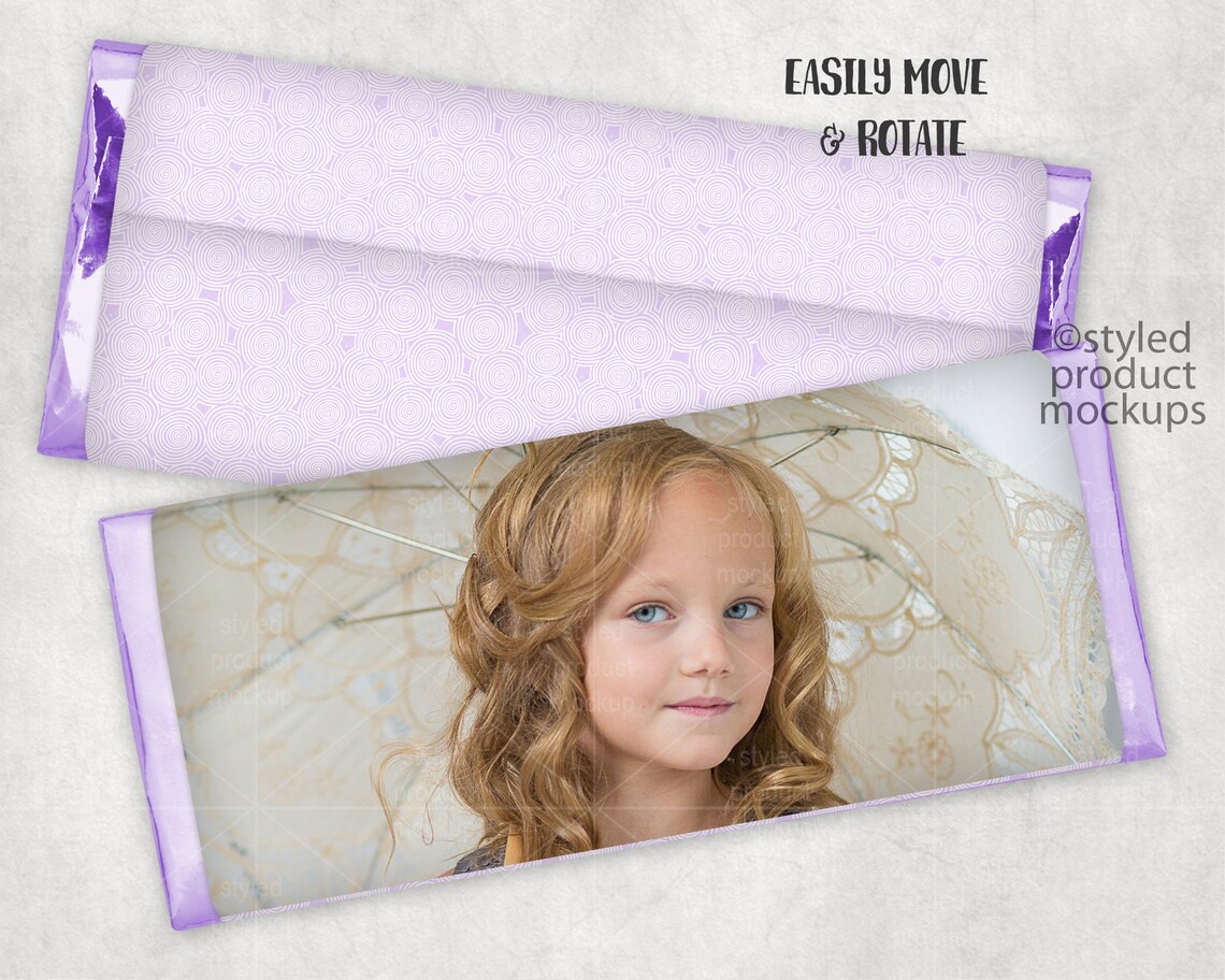 Chocolate Bar Wrapper Party Favor Mockup Add Your Own Image - Etsy