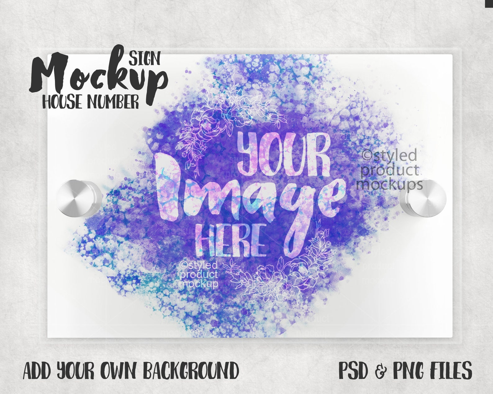 Dye Sublimation House Number Sign With Standoffs and Clear - Etsy