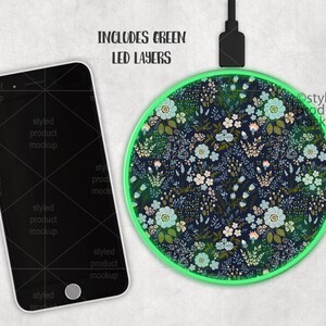 Dye Sublimation Wireless Cell Phone Charger Mockup | Add Your Own Image ...