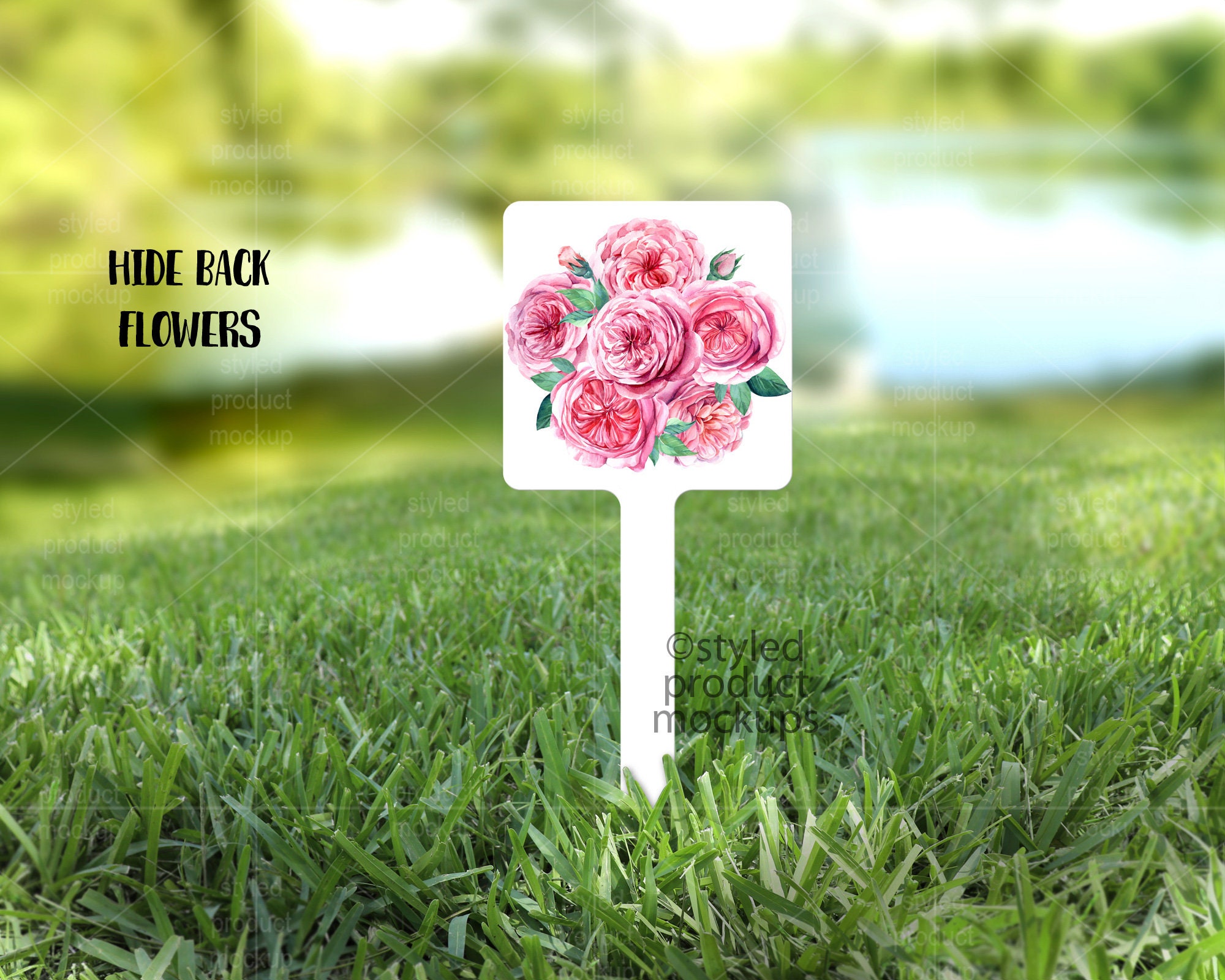 Dye Sublimation 4773 Square Yard Sign in Garden Mockup Add - Etsy