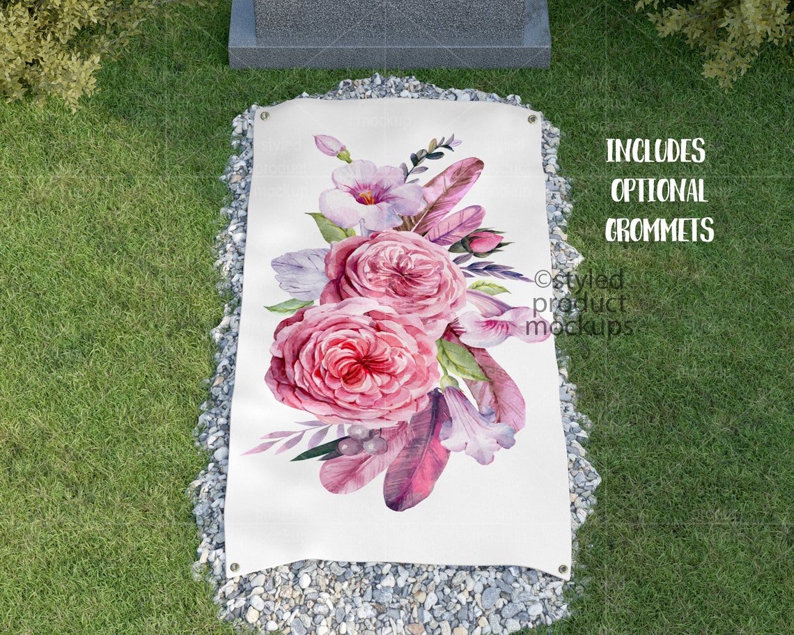 Dye Sublimation Memorial Grave Cover Blanket Mockup Add Your - Etsy