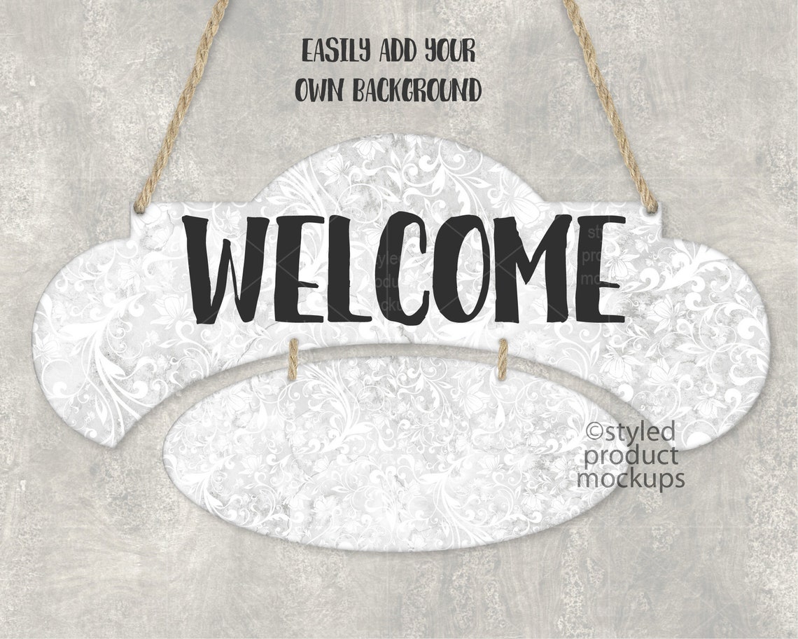 Dye Sublimation Two Piece Welcome Door Hanger Sign Add Your | Etsy