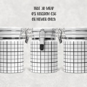 Dye Sublimation Small Ceramic Canister With Flip Top in a Full Wrap ...