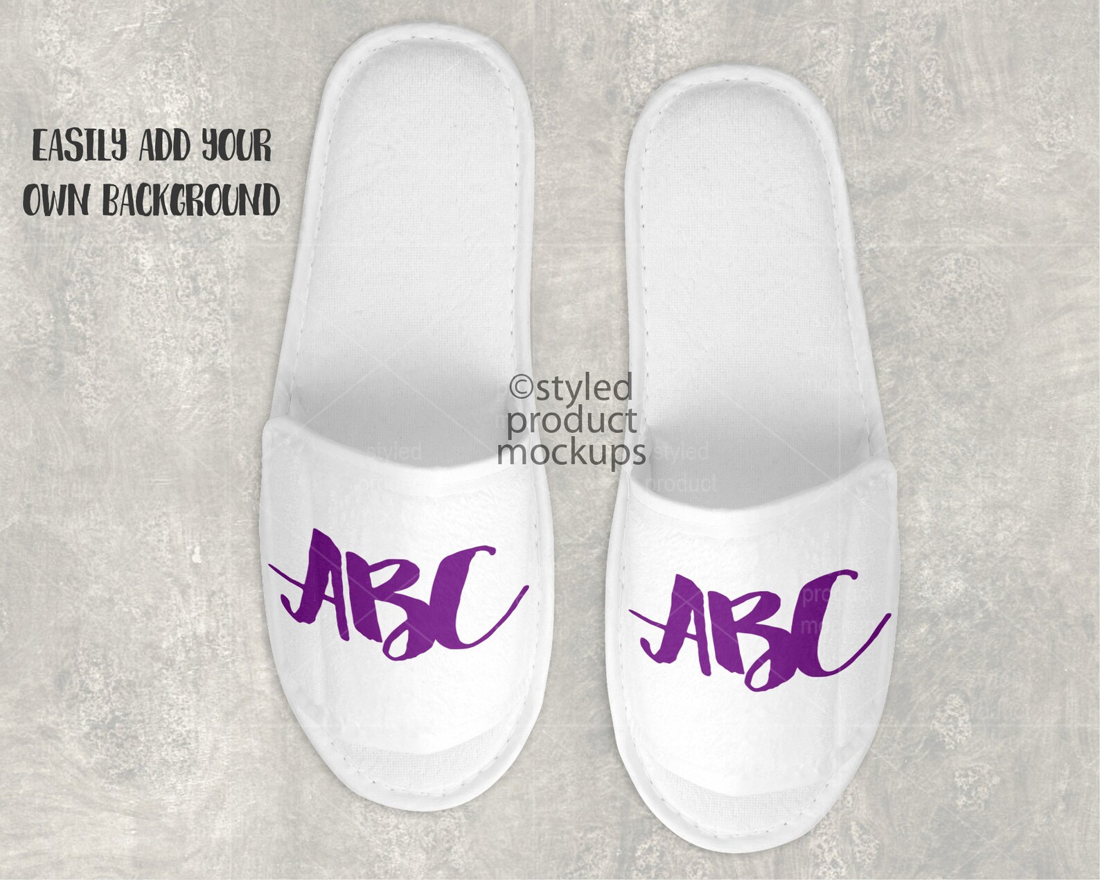 Dye Sublimation Velvet Slippers With Fold Over Top Mockup | Add Your ...