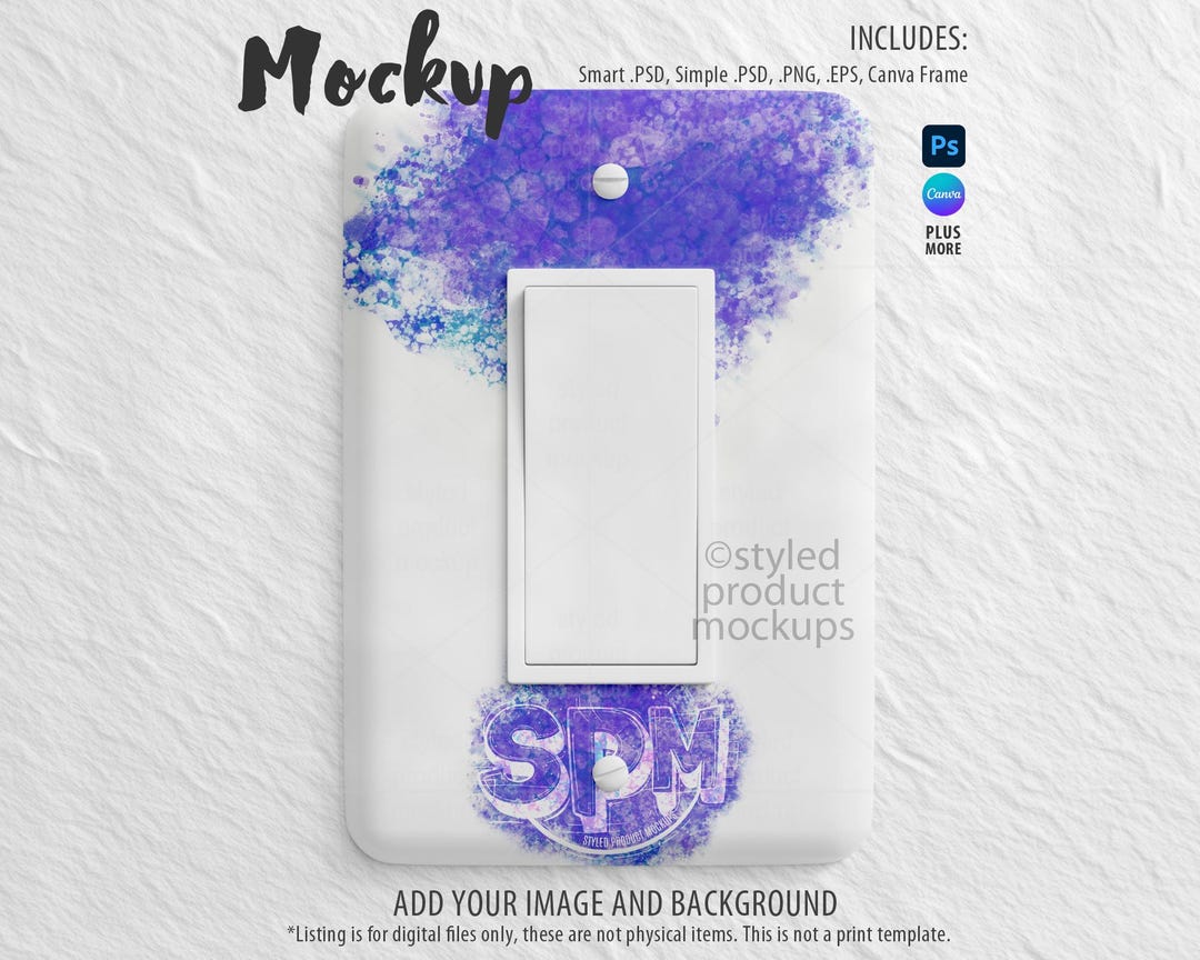 Dye Sublimation Rocker Switch Cover Mockup (photoshop, Canva, PNG) - Etsy