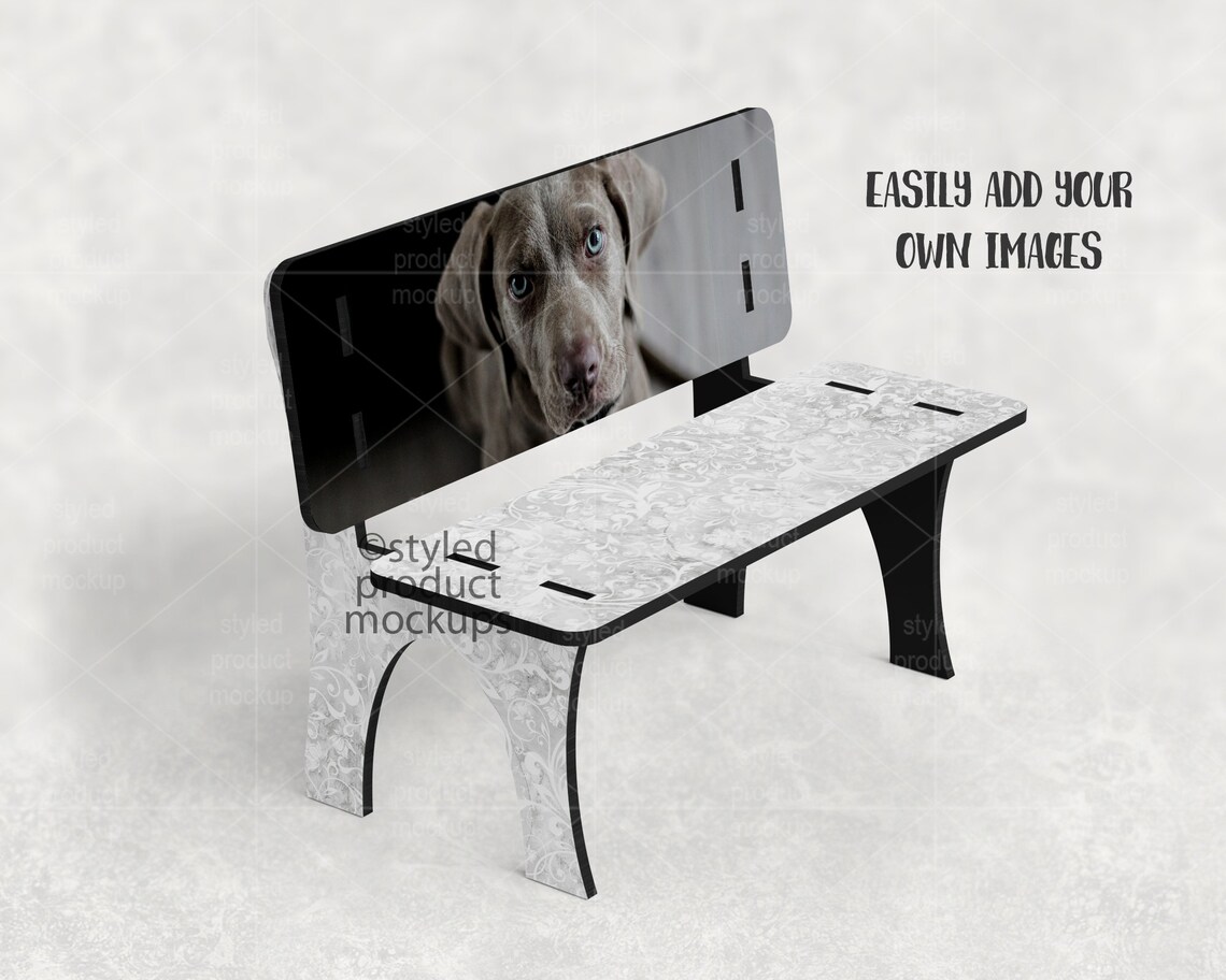 Dye Sublimation MDF Memorial Mini Bench Mockup Add Your Own - Etsy
