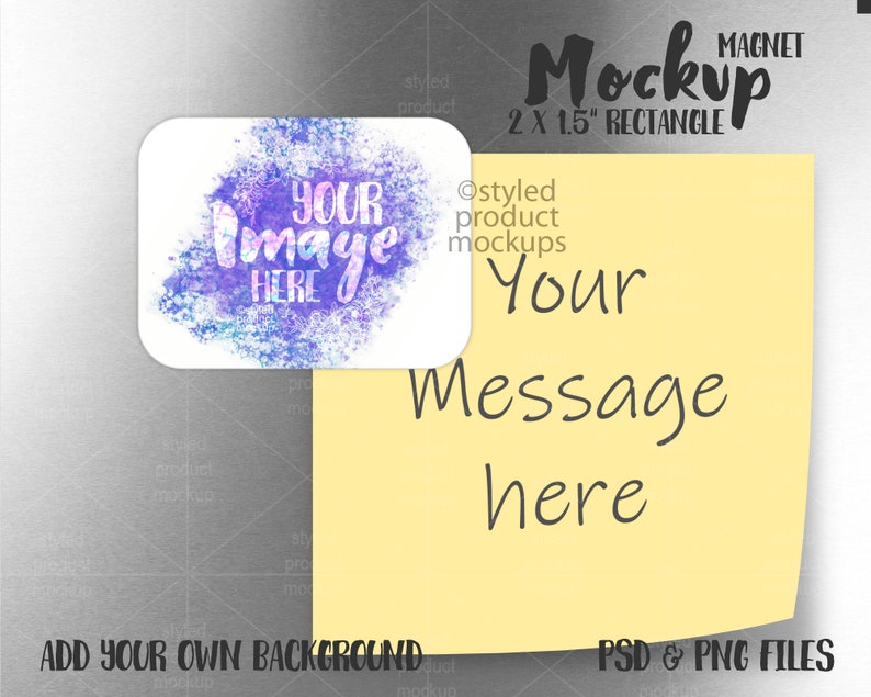 Dye Sublimation Rectangle Magnet Mockup Add Your Own Image - Etsy