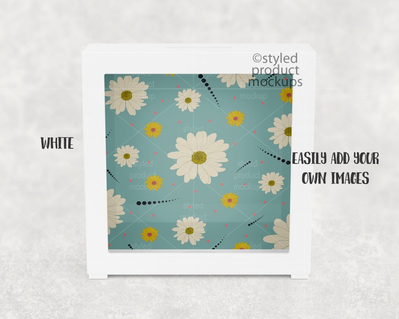 Dye Sublimation Shadow Bank Box Mockup | Add Your Own Image and ...