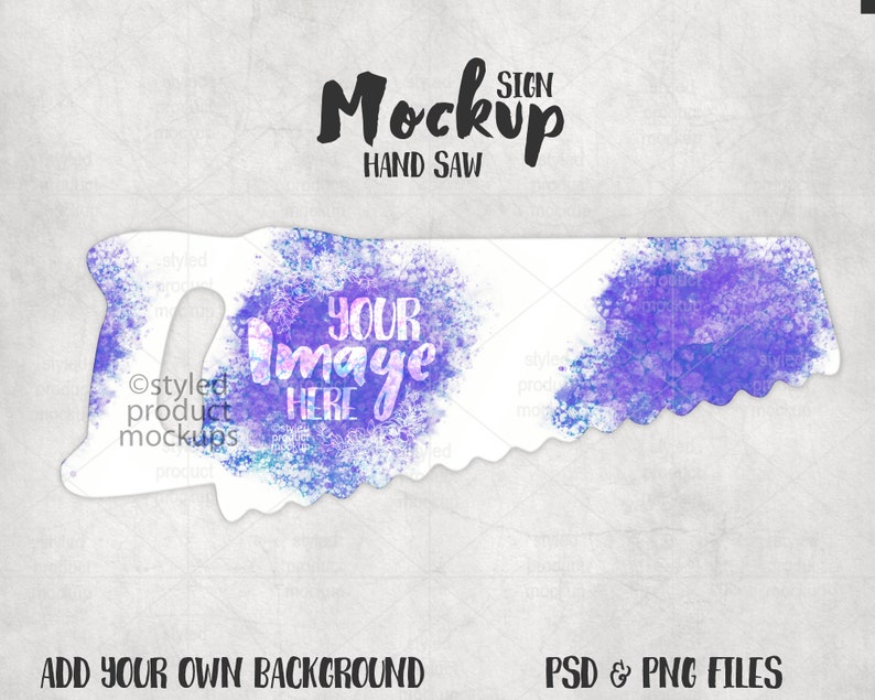 Dye Sublimation Hand Saw Shaped Sign Mockup Add Your Own - Etsy