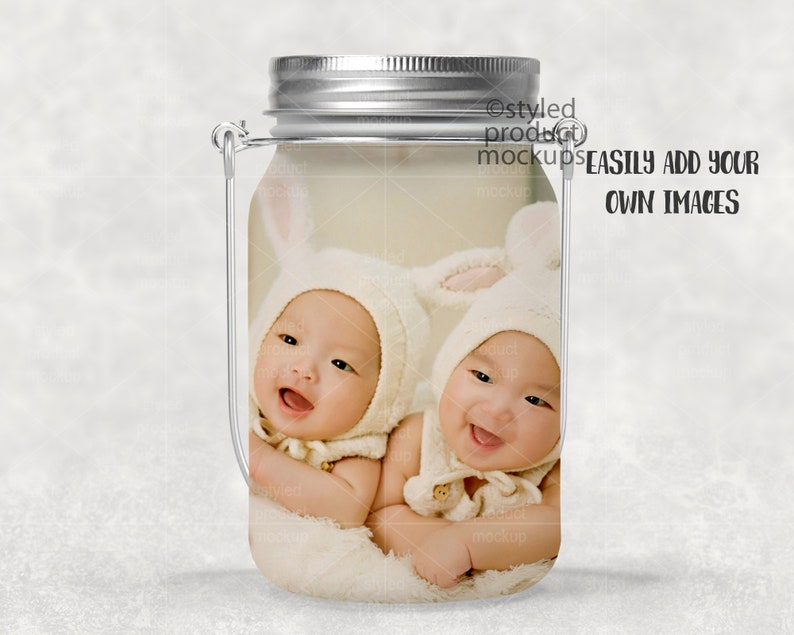 Dye Sublimation Frosted Glass Jar With Fairly Lights and Metal - Etsy