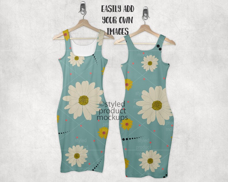 Dye Sublimation Tank Dress Mockup | Add Your Own Image and Background ...