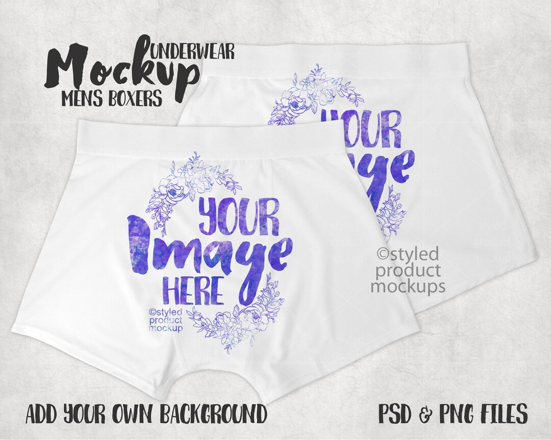 Dye Sublimation Adult Men's Boxers Mockup | Add Your Own Image and ...